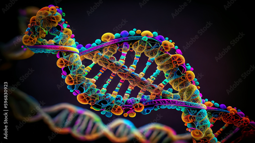 Realistic DNA Microscopy Image - Stunning Double Helix Structure with ...