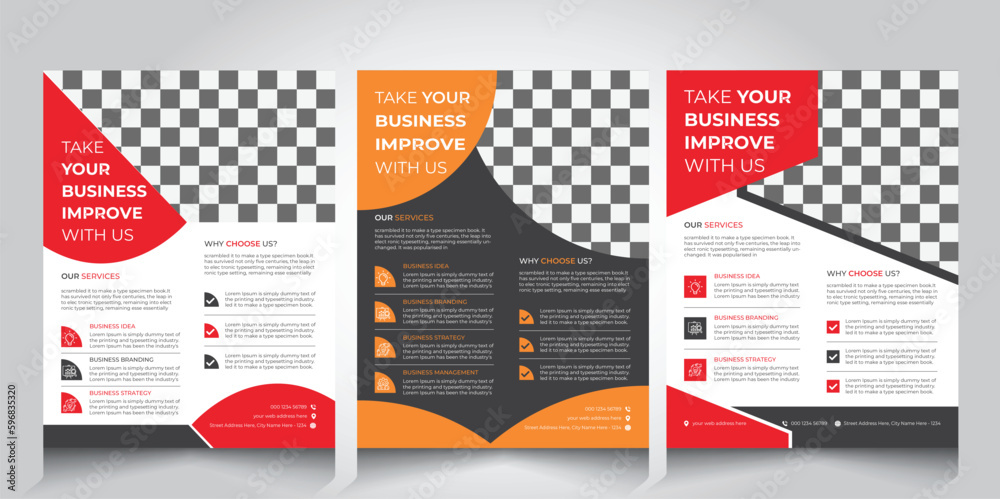 flyer design, leaflet design, brochure design Stock Vector | Adobe Stock
