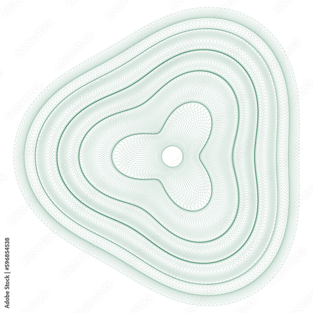 Watermark. Guilloche rosette element. Digital watermark for Security ...