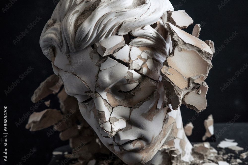 Beauty of a Broken Ancient Greek Statue Stock Illustration | Adobe Stock