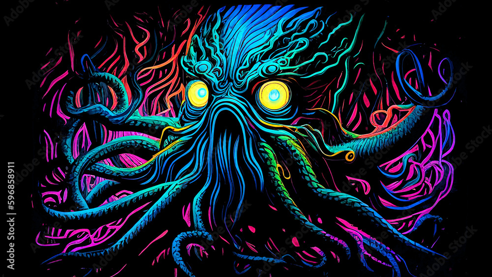 Chuthulu cthulhu sea monster nightmare elder god, Lovecraftian horror ...