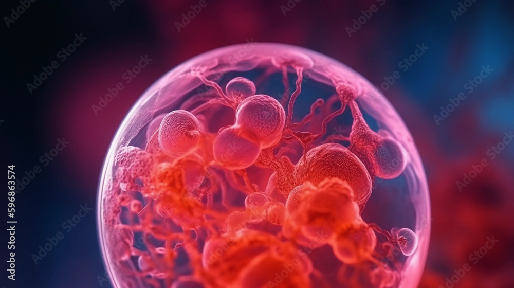 Beautiful 3d rendering of stem cell microscope. perfect background for ...