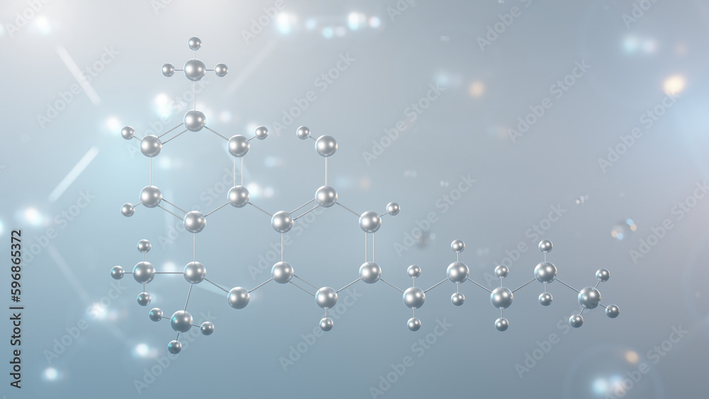 cannabinol molecular structure, 3d model molecule, psychoactive ...