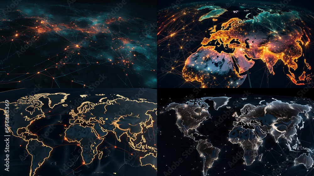 world map with code Stock Illustration | Adobe Stock