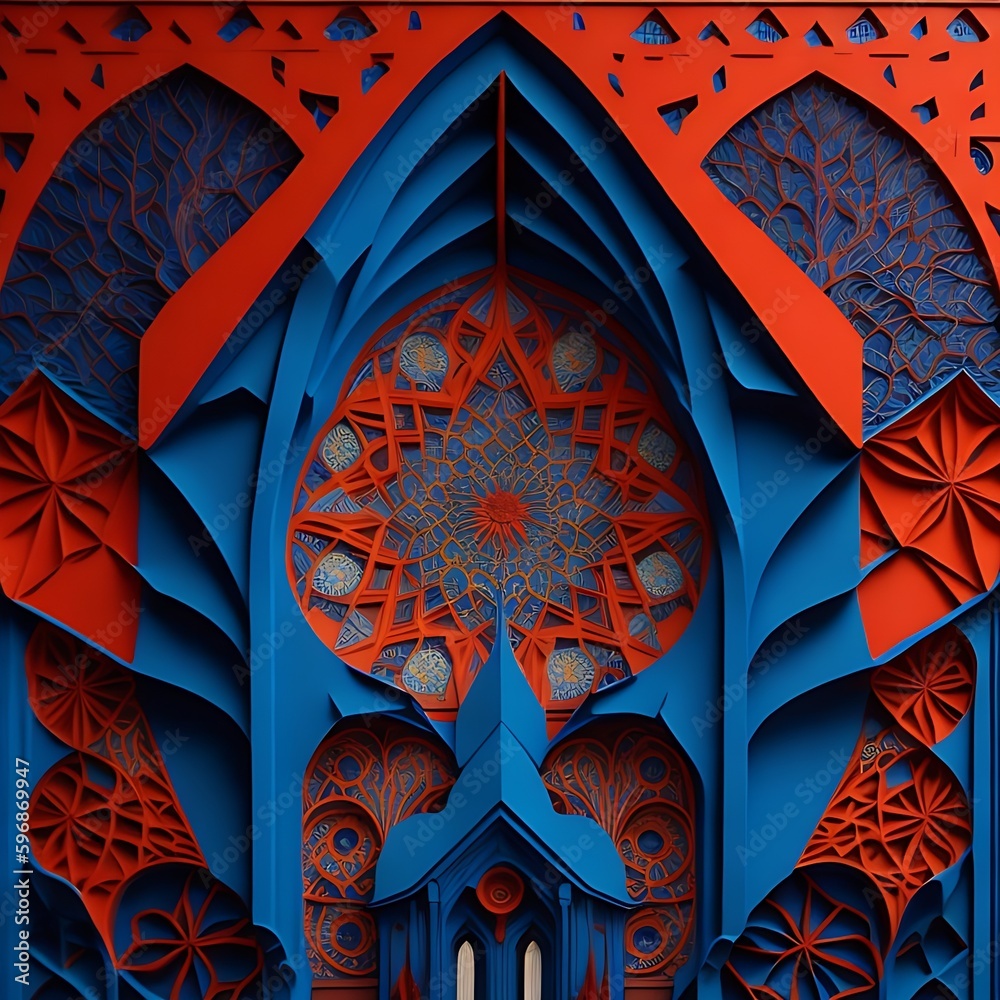 Vermilon fractal. Paper Quiling, Audrey Kawasaki Albert Gleizes. Nortre ...