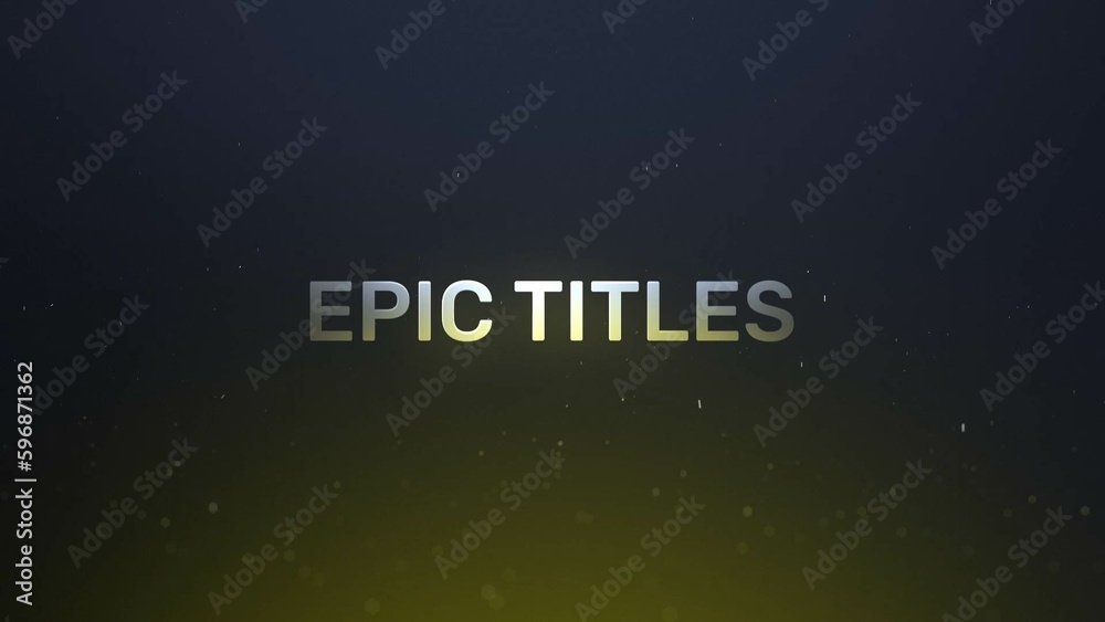 Epic Titles Stock Template | Adobe Stock