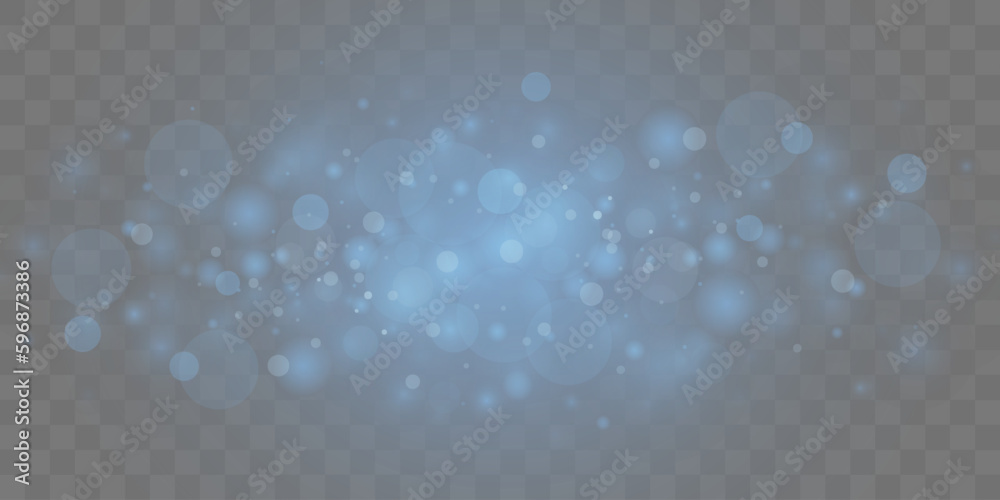 Shiny particle effect. Vector sparkles on a transparent background ...