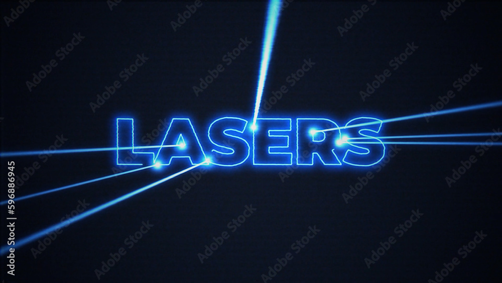 Retro Laser Titles Stock Template | Adobe Stock