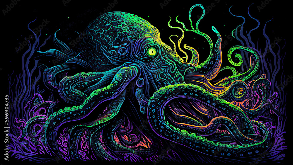 Ilustrace „Chuthulu cthulhu sea monster nightmare elder god ...
