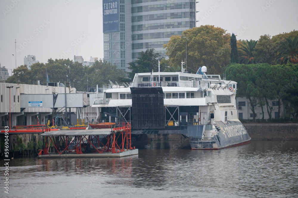 Buenos Aires, Argentina : April 21, 2023 : Colonia Express Terminal in ...