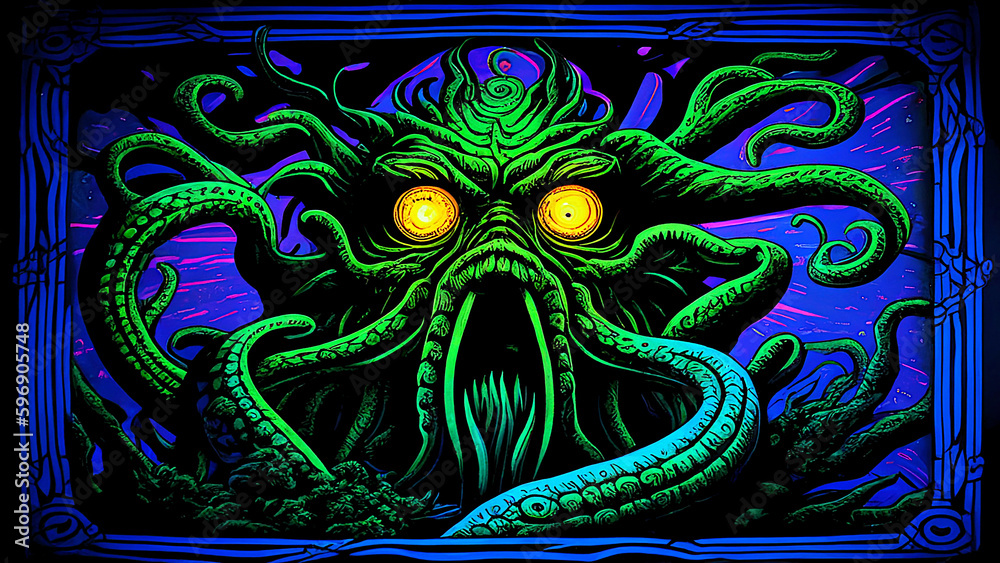Chuthulu cthulhu sea monster nightmare elder god, Lovecraftian horror ...