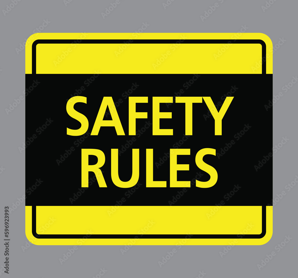 safety rules , health and safety first, vector illustrator Stock Vector ...