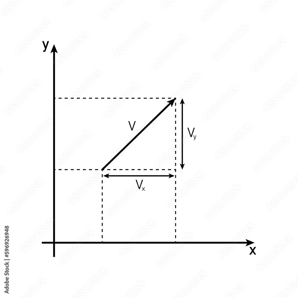 Components of a vector in the coordinate axis. The parts of a vector in ...