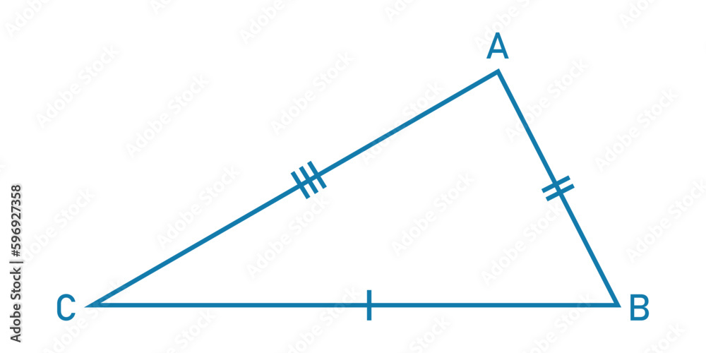Scalene triangle shape in geometry. Mathematics resources for teachers ...