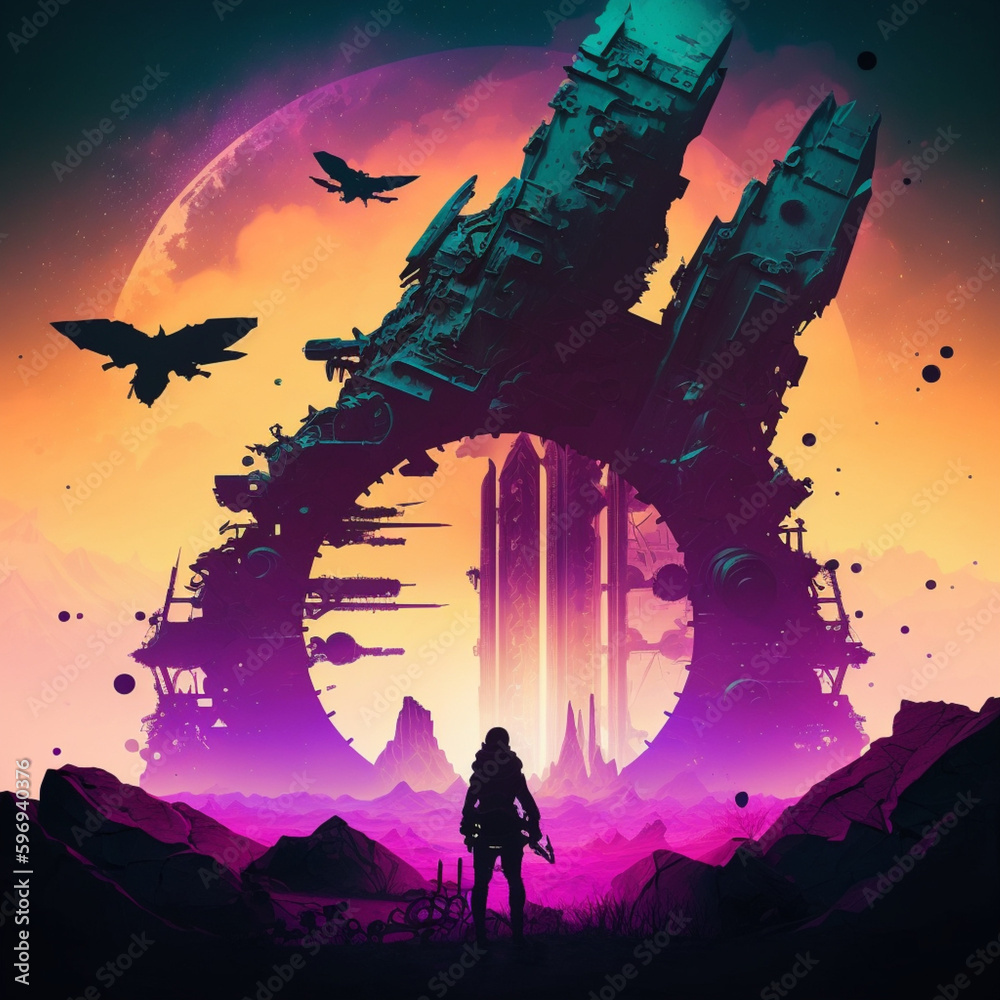 a awesome dystopian world of colossus of shadows Created with ...