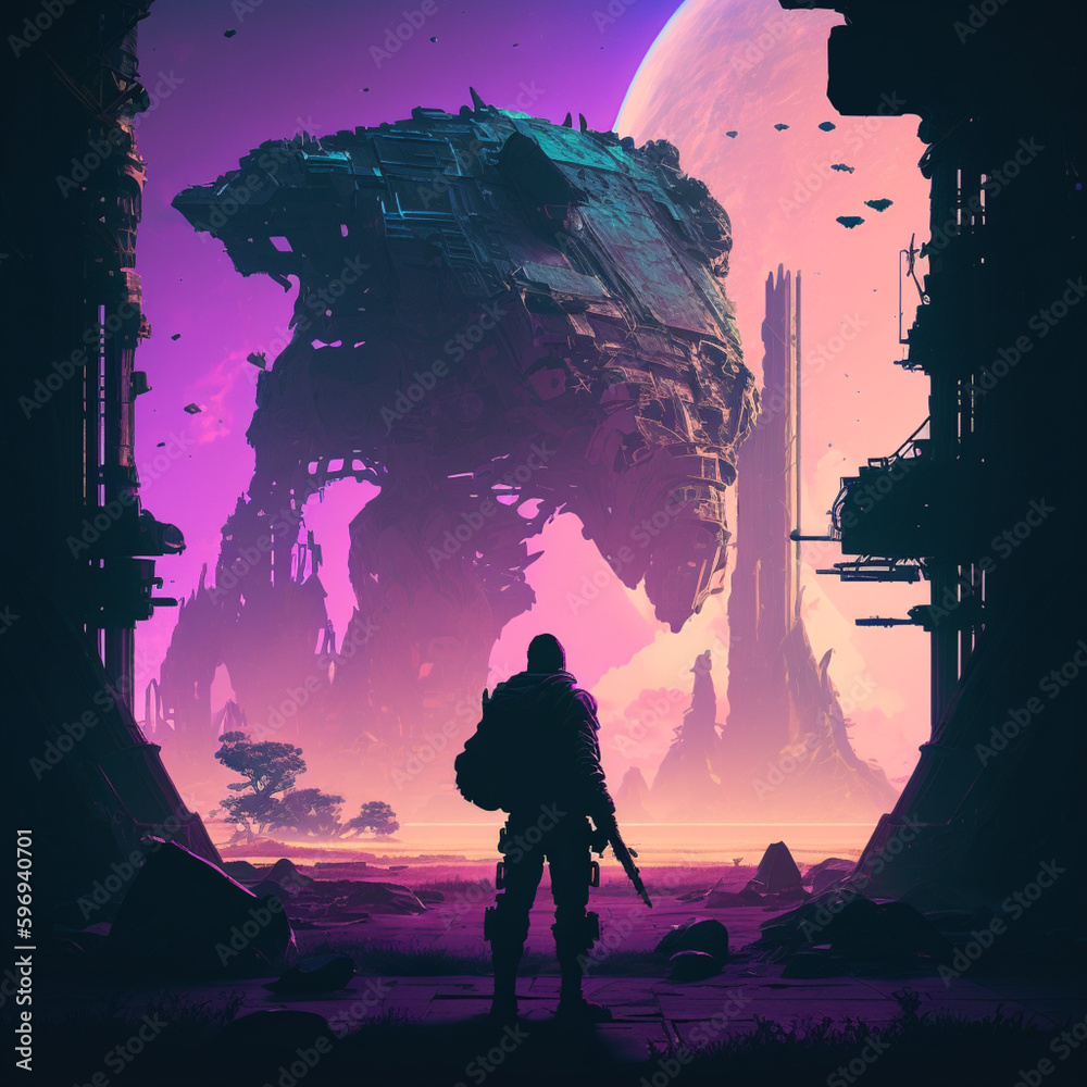 a awesome dystopian world of colossus of shadows Created with ...