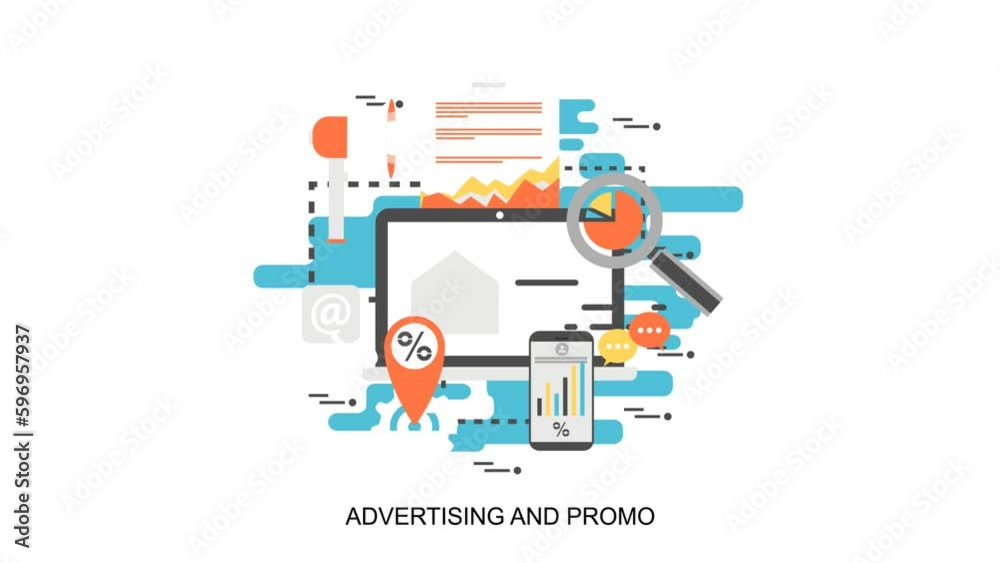 Vidéo Stock advertising and promo Design concept icon of nice animated ...