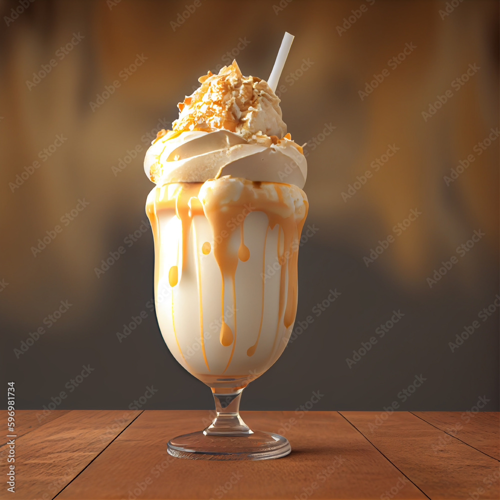 Butterscotch ice-cream shake | Butterscotch ice-cream milk shake ...