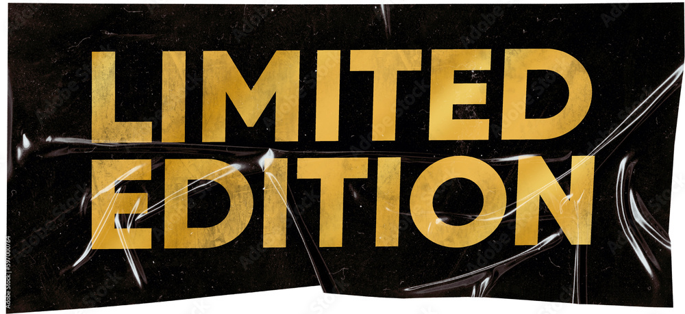 realistic limited edition label sticker on transparent background Stock ...