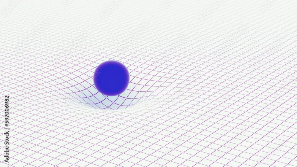 Curved spacetime. General Relativity Grid. Loop ready. Gravity and the ...