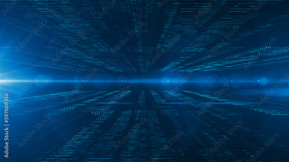 Abstract Trapcode Form digital particle wave and lights background animation cyber or technology ...