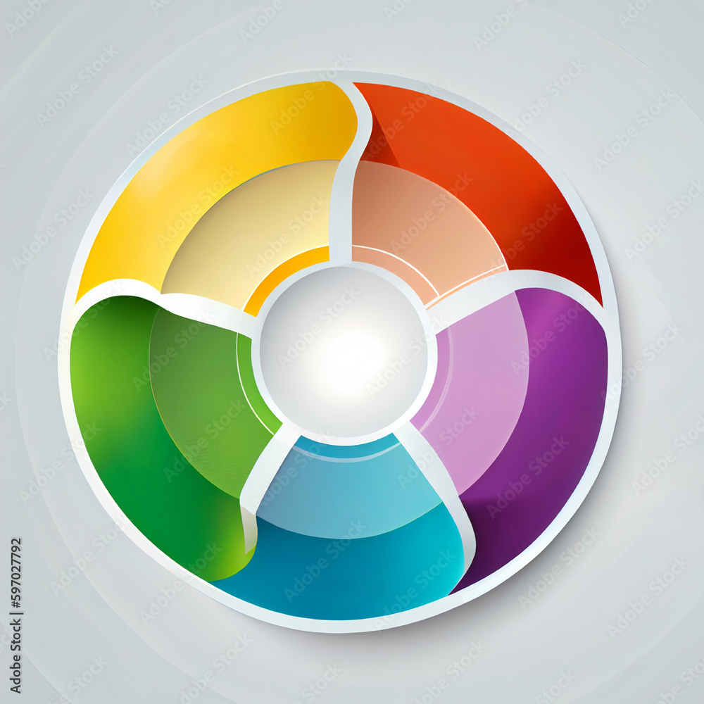 Blank circle info-graphics chart with 5 and 6 options | Circular ...