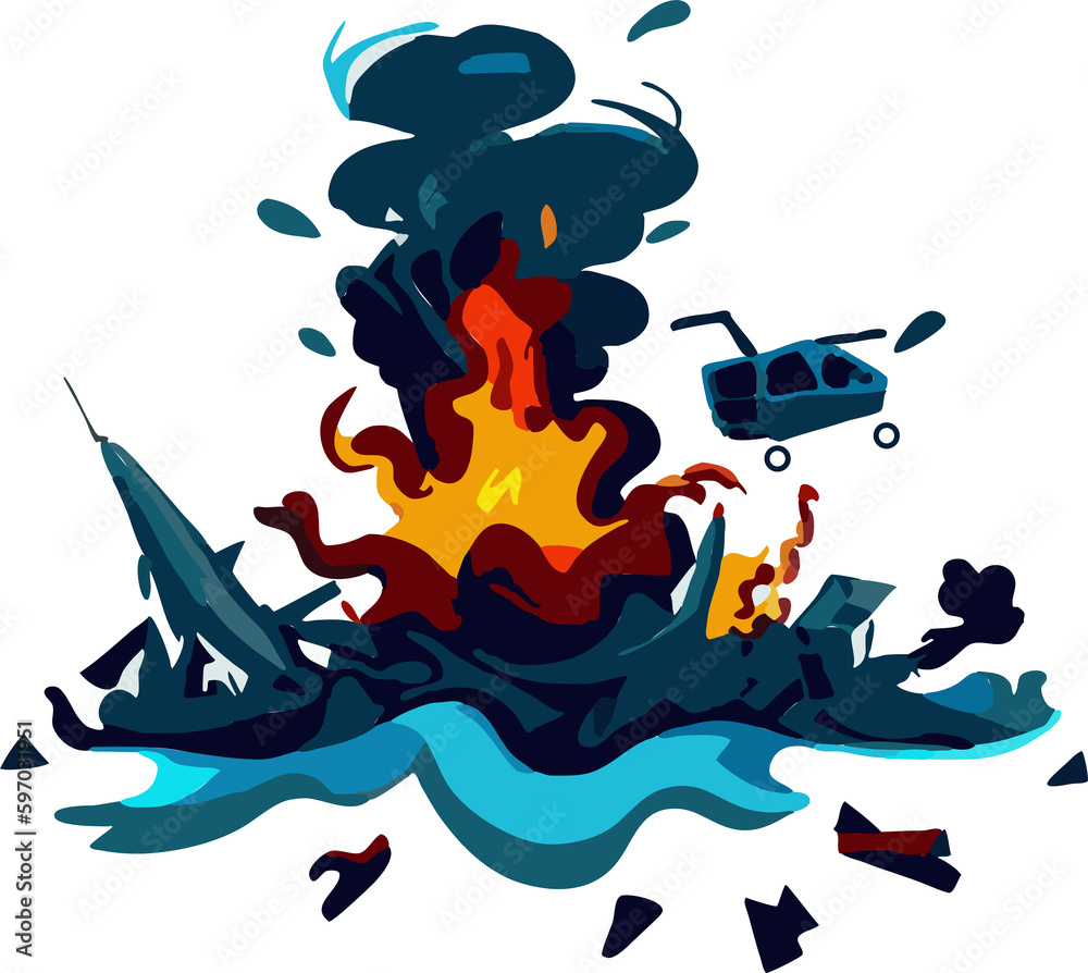Disaster png graphic clipart design Stock Illustration | Adobe Stock