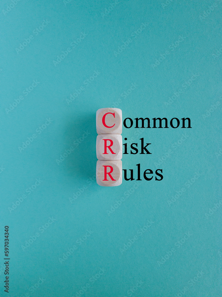 CRR common risk rules symbol. Concept words CRR common risk rules on ...