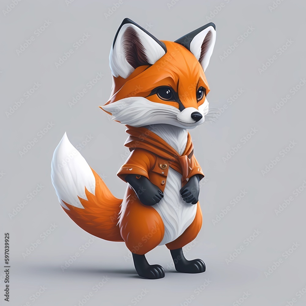 Cute Fox Stock Illustration | Adobe Stock
