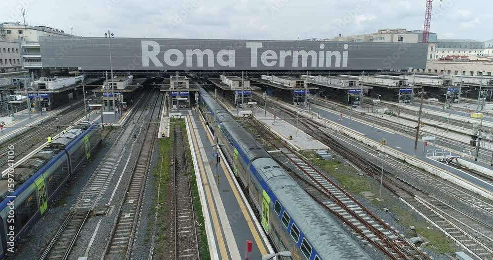 Roma Termini station, international hub, workers and tourists in ...