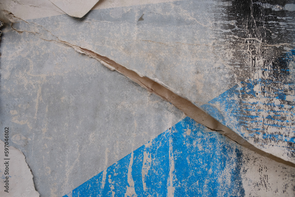 Ripped street poster background, torn paper backdrop Stock Photo ...