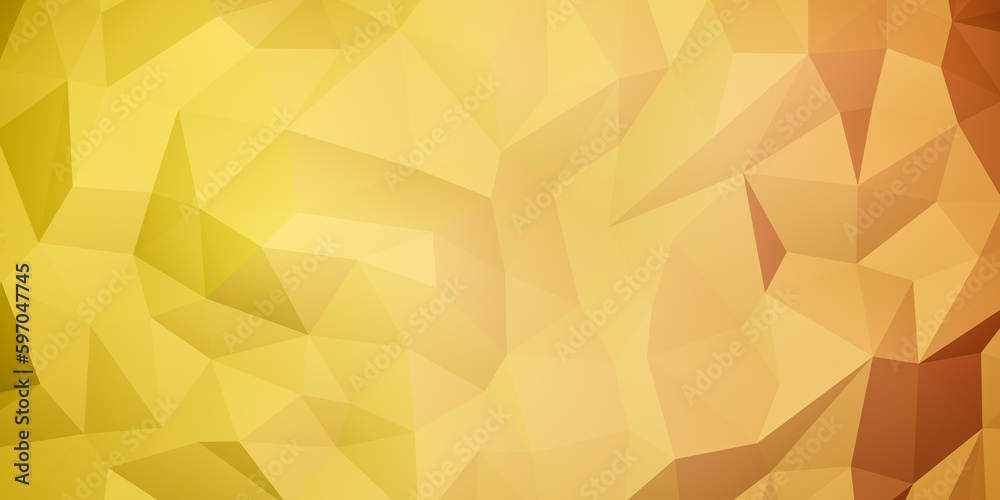 Yellow orange polygons background, polygonal abstract wallpaper with geometric shapes and ...
