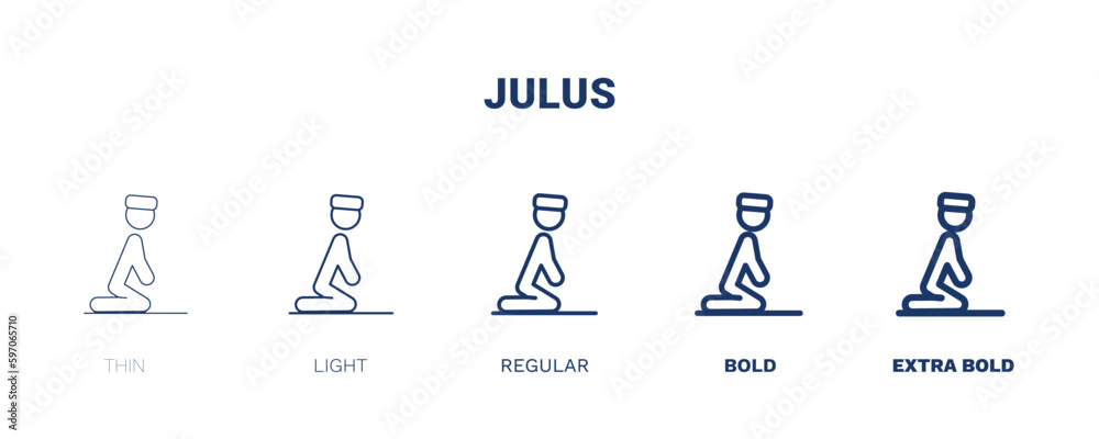 Vetor de julus icon. Thin, light, regular, bold, black julus icon set ...