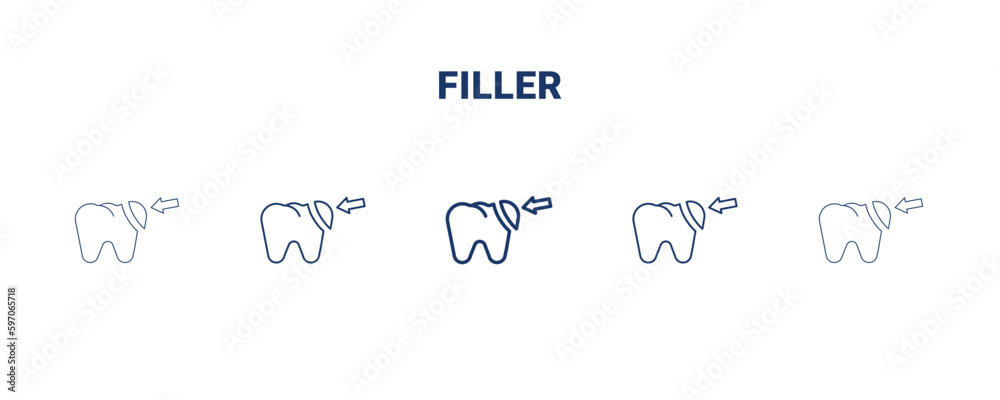 Vecteur Stock filler icon. Thin, light, regular, bold, black filler ... Vecteur Stock filler icon. Thin, light, regular, bold, black filler ...