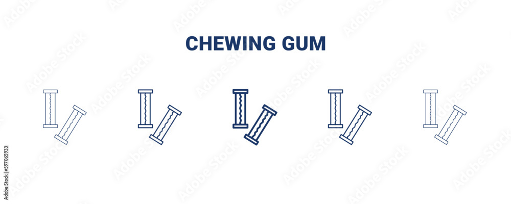 chewing gum icon. Thin, light, regular, bold, black chewing gum icon ...