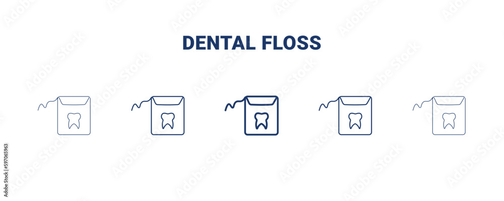 dental floss icon. Thin, light, regular, bold, black dental floss icon ...