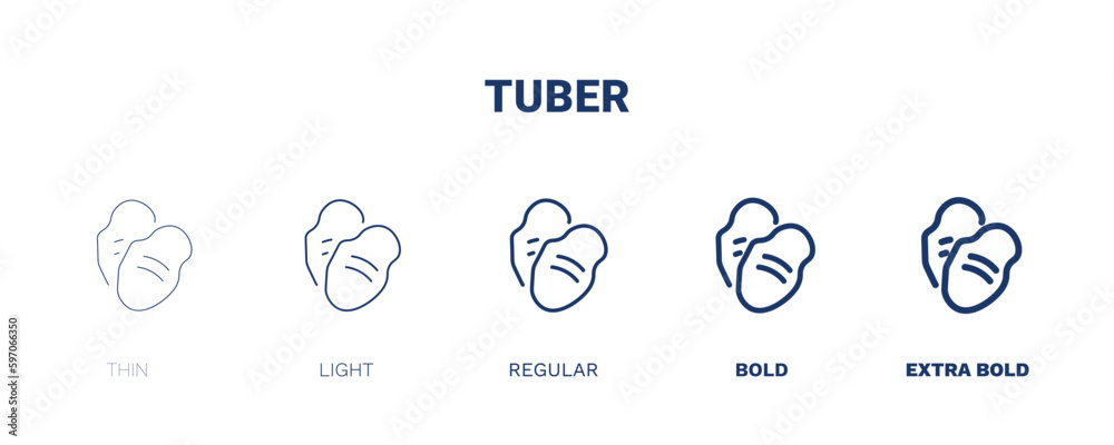 tuber icon. Thin, light, regular, bold, black tuber icon set from ...