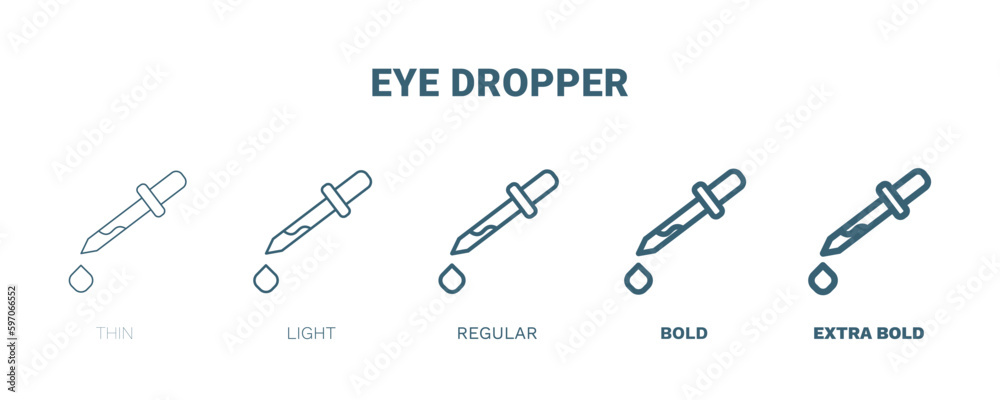 eye dropper icon. Thin, light, regular, bold, black eye dropper icon ...