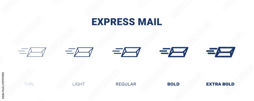 express mail icon. Thin, light, regular, bold, black express mail icon ...