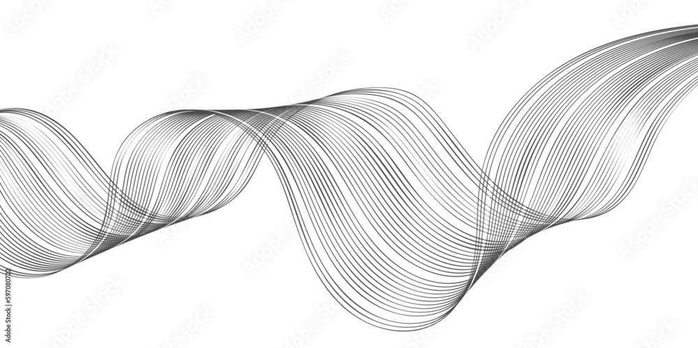 Gray and white abstract background with flowing particles. Digital ...