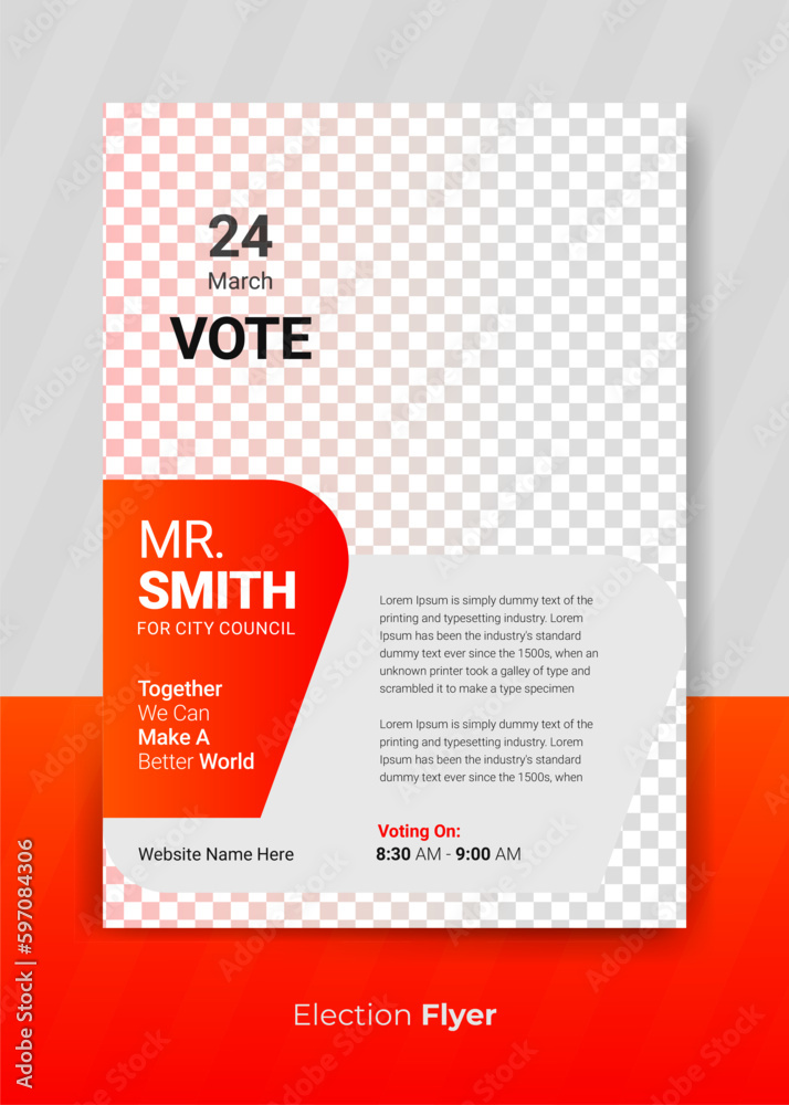 Political flyer design for event template Stock Vector | Adobe Stock