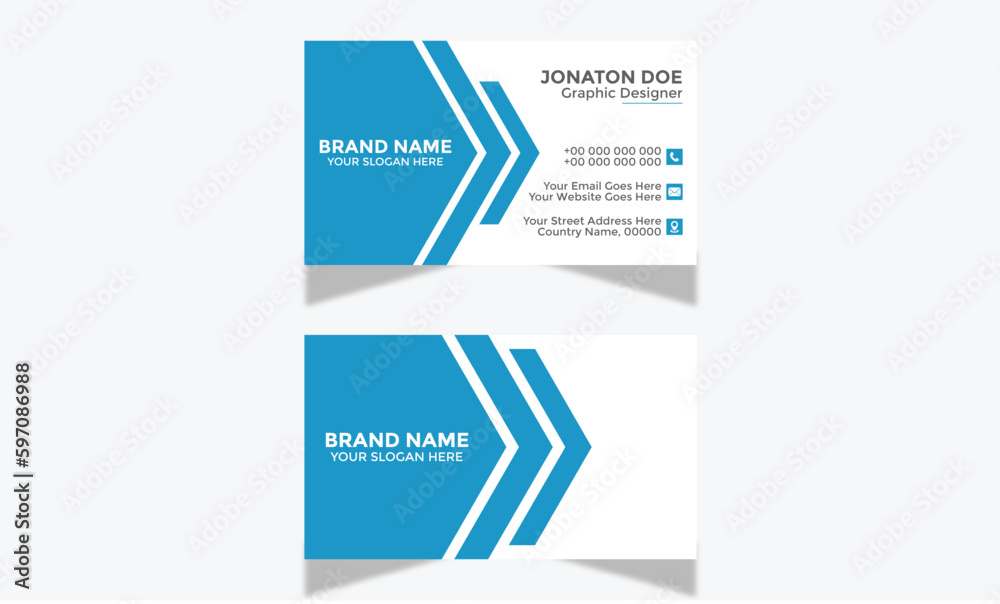 Modern Corporate and Creative Business Card Design Template Double ...