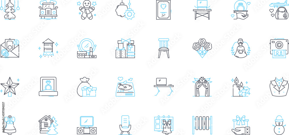 Space planning firm linear icons set. Design, Architecture, Layout ...