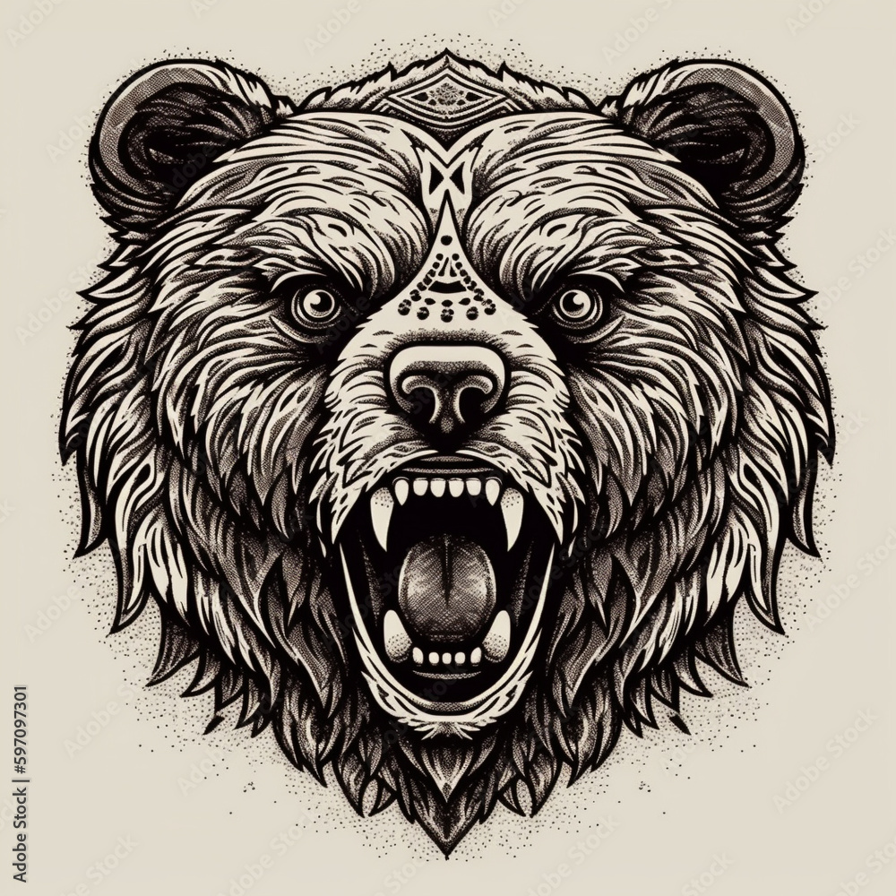 Fierce Bear Drawings