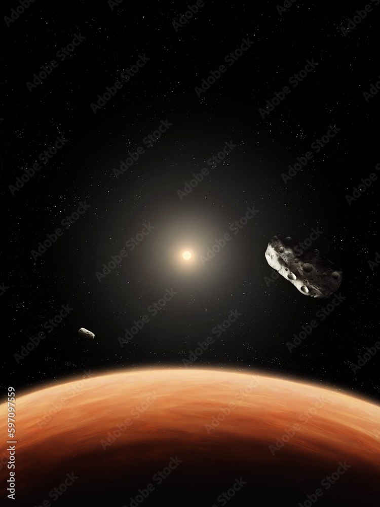 Mars Moons From The Surface