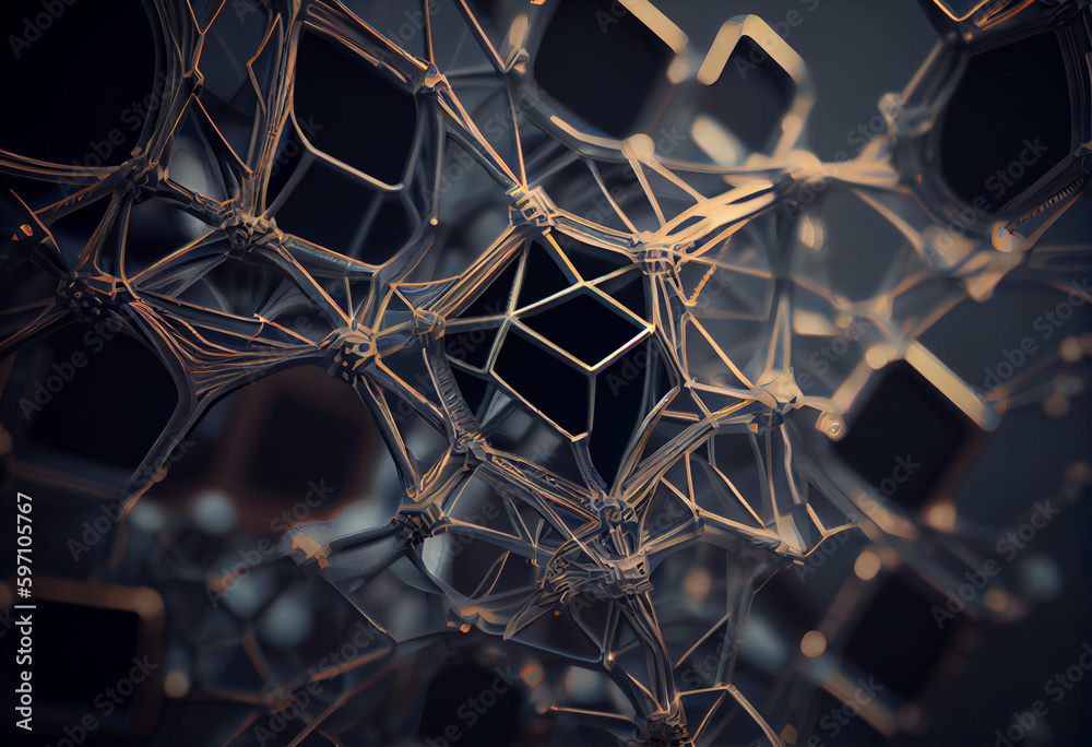 A complex, interwoven pattern of shapes that resemble the data ...