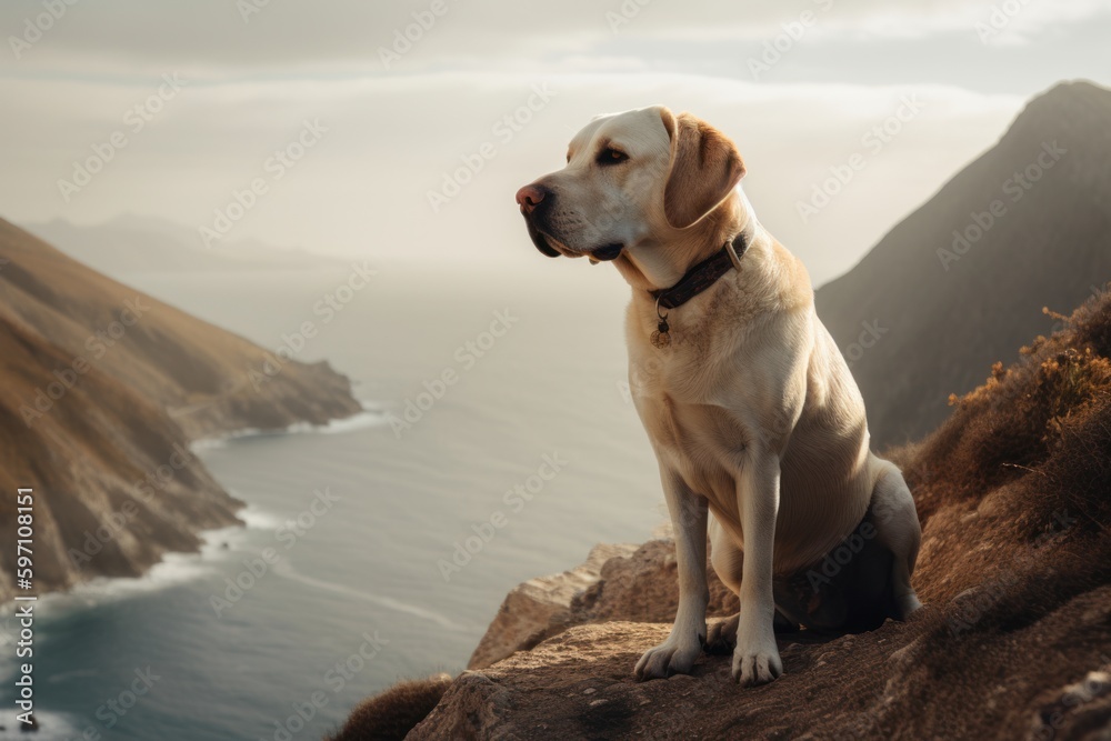 Environmental portrait photography of an aggressive labrador retriever ...
