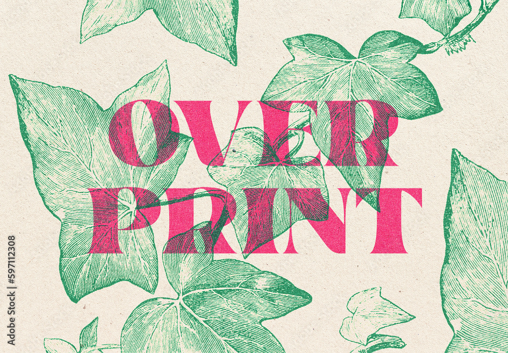 Old Letterpress Photoshop Effect Mockup Stock Template | Adobe Stock