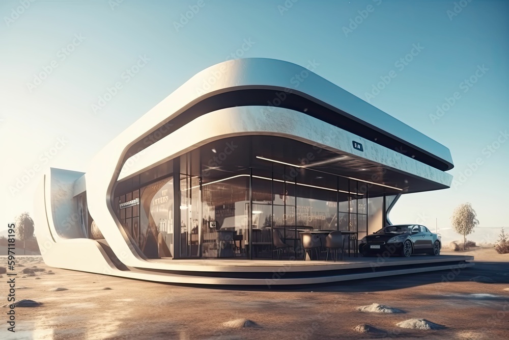 Futuristic Coffee Shop Design: Exploring New Horizons with Generative ...