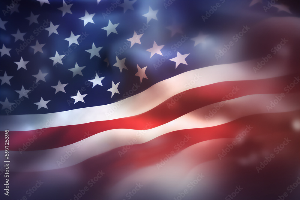 American flag as a symbol of the country's identity and values, 4th of ...